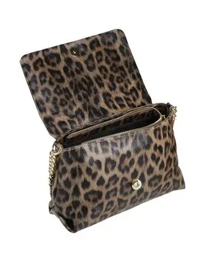 MARC ELLIS Leopard Print Leather Crossbody Bag