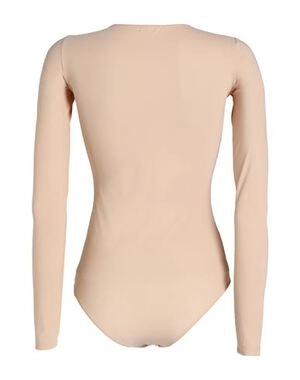 MAISON MARGIELA Polyamide And Elastane Bodysuit With Metal Appliqués - Beige