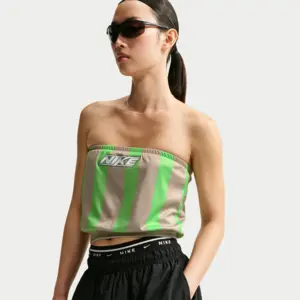 Nike Slim Striped Jersey Tube Top - Brown
