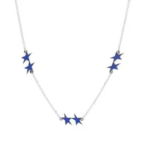 TWOJEYS Blue Enameled Icon Necklace