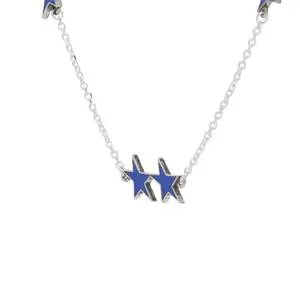 TWOJEYS Blue Enameled Icon Necklace