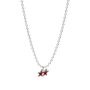 TWOJEYS Melted Stars Ball Necklace - Red