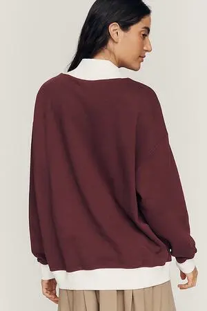 Anthropologie Cotton Fleece Sweatshirt