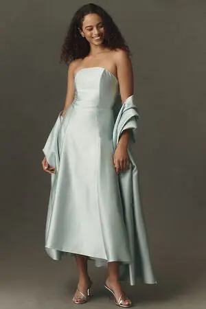 MARE MARE Strapless Drop-waist Midi Dress