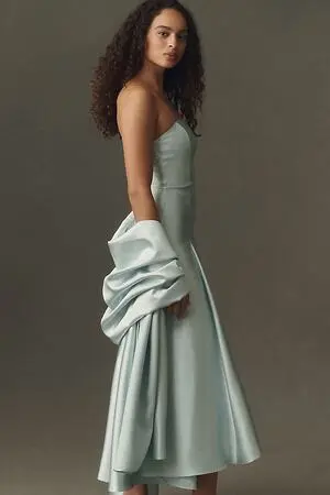 MARE MARE Strapless Drop-waist Midi Dress