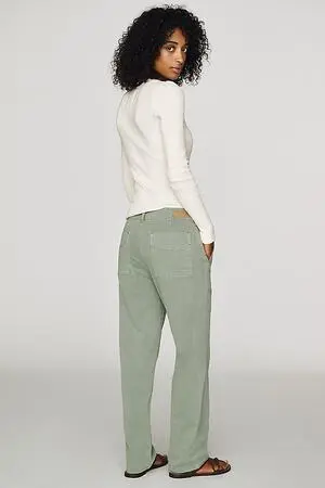 Anthropologie Ag Analeigh Mid-rise Straight-leg Pants