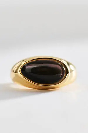 AWE INSPIRED Gemstone Signet Rg - Black