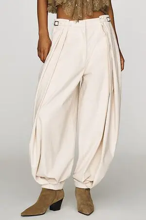 Ronny Kobo Devi High-rise Barrel-leg Pants