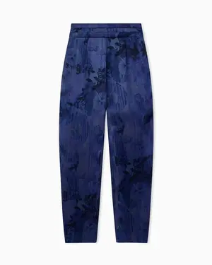 Giorgio Armani Pleated Silk Charmeuse Trousers With Knot Detail