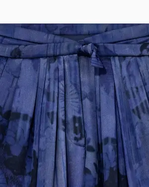 Giorgio Armani Pleated Silk Charmeuse Trousers With Knot Detail