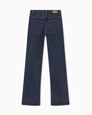 Giorgio Armani Slim-fit Flare Jeans In Overdyed Stretch Cotton Denim