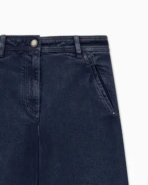 Giorgio Armani Wide-leg Stretch Cotton Denim Jeans