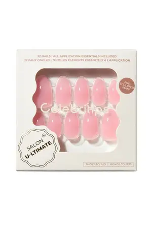 CELEBRITIPS Salon Ultimate Guava Press-on Nails - Short Round