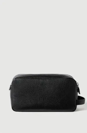 Brunello Cucinelli Grained Calfskin Double Zipper Beauty Case