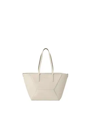 Brunello Cucinelli Bc Duo Small Calfskin Bag With Monili - Ivory
