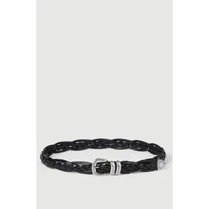 Brunello Cucinelli Braided Calfskin Belt With Detailed Buckle And Tip - Black
