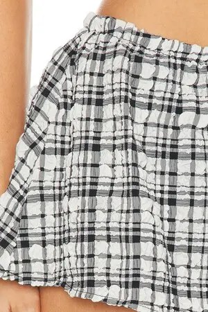 Solid & Striped The Brinley Skort Black Gingham Checks - Noir