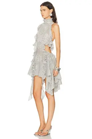 SIEDRES Bonnie Metallic Knit Halter Dress