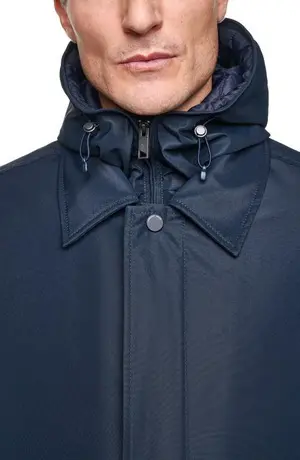 Andrew Marc Mackintosh With Hooded Bib - Ink