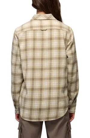 Prana Golden Canyon Organic Cotton Flannel Shirt - Stone