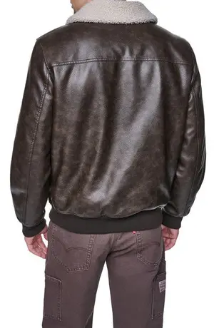 LEVI'S Faux Leather Bomber Jacket