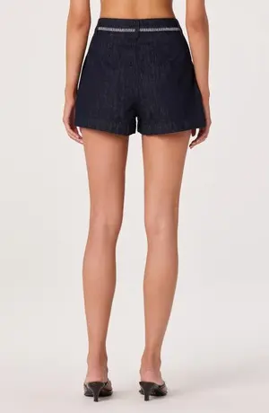 Astr The Label Bobbie Stitch Detail High Waist Shorts