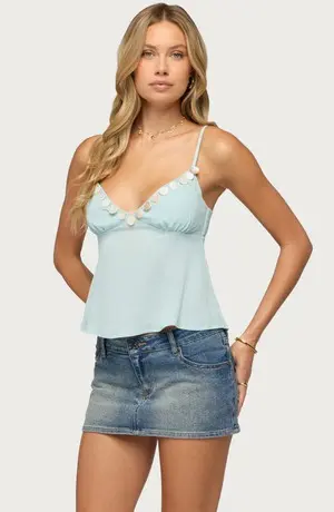 EDIKTED Willah Coastal Charm Babydoll Top