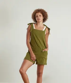 KNOWN SUPPLY Bower Romper - Olive