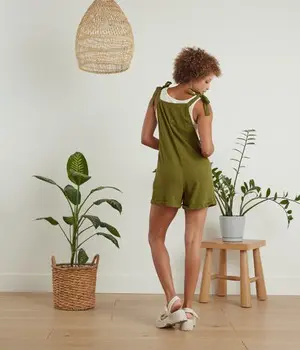 KNOWN SUPPLY Bower Romper - Olive