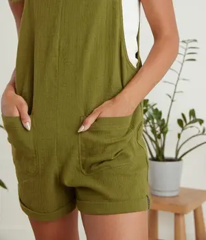 KNOWN SUPPLY Bower Romper - Olive