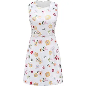 SKYLENCE Derling Embroidered Dress - Blanche