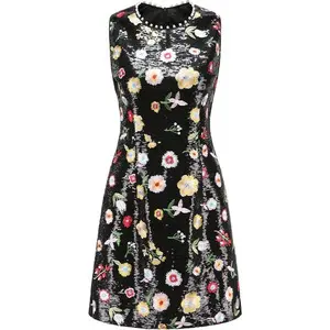 SKYLENCE Derling Embroidered Dress Noir