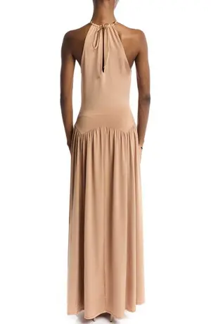 LBLC THE LABEL Santorini Halter Slit Maxi Dress