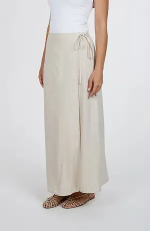 LEISURE LAB Marbella Wrap Skirt - Sand