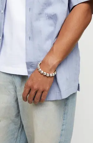 UNODE50 Plated Bracelet With Round Beads