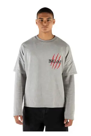 Disney Princess Long Sleeve Layered T-shirt - Grey Cloud Scar
