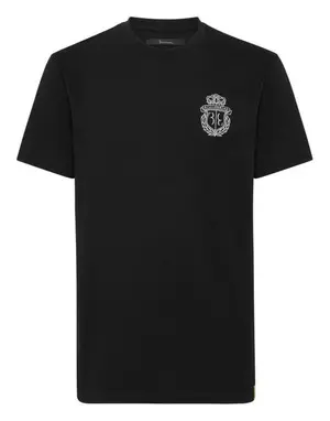 BILLIONAIRE T-shirt Round Neck Crest - Black