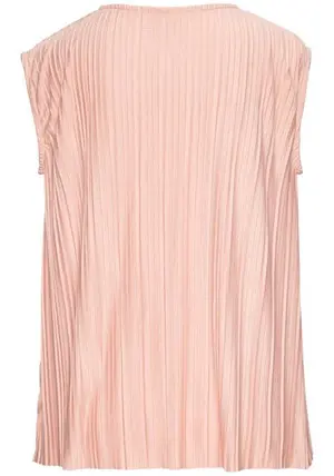 LASCANA Pleated Cap Sleeve Top - Peach