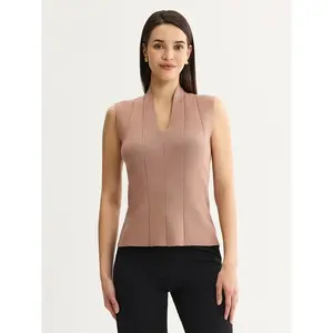 Misook V Neck Princess Seam Tank