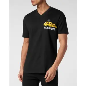 Philipp Plein T-shirt V Neck Ss Bombing Graffiti - Black