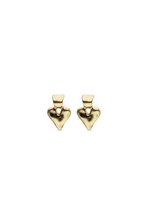 UNODE50 Heart Drop Earrings Plated