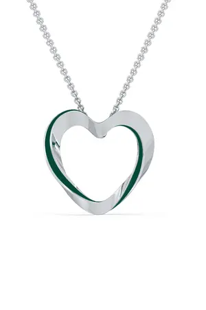 NABS AND BABS Lilo Color Heart Pendant Pine Shadow