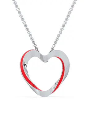 NABS AND BABS Lilo Color Heart Pendant Red