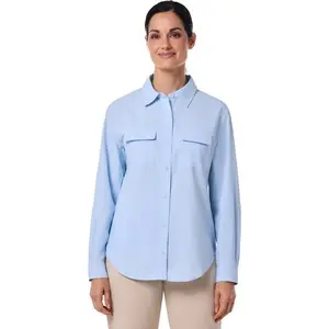 Coolibar Mylitta Travel Long Sleeve Shirt - Light Blue