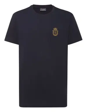 BILLIONAIRE T-shirt Round Neck Ss Crest Men Navy