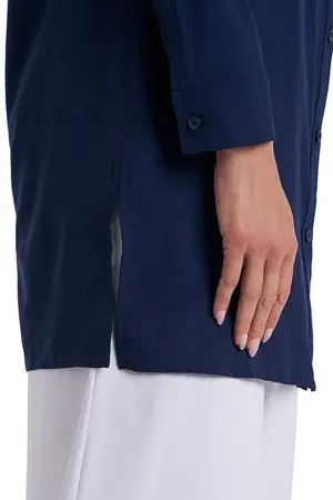 Coolibar Santorini Tunic Long Sleeve Shirt - Navy