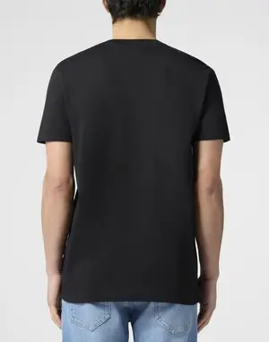 Philipp Plein Round Neck T-shirt Tennis Pet Patch - Black