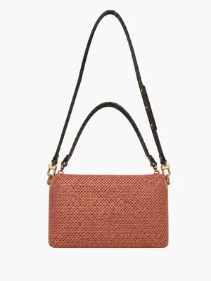 MINE BILGI Lumine Perforated Leather Shoulder & Crossbody Bag - Pink