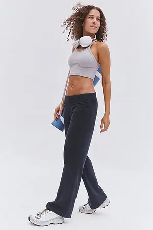 Free People Low-rise Soft Knit Pants - True Navy
