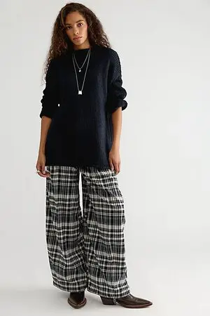Free People Opal Rollneck Knit Tunic - Black